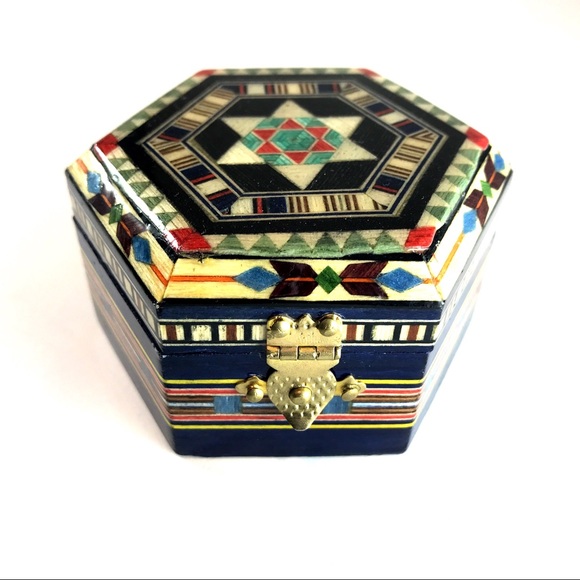 Storage & Organization | Small Exotic Handmade Wooden Inlay Box | Poshmark